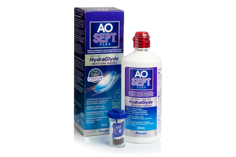 AOSEPT PLUS with Hydraglyde 360 ml with case | Lentiamo