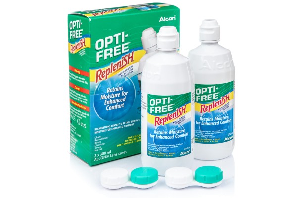 OPTI-FREE RepleniSH 2 x 300 ml with cases | Lentiamo