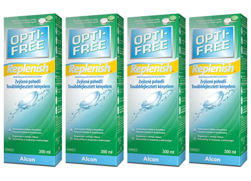 OPTI-FREE RepleniSH 4 x 300 ml with cases | Lentiamo