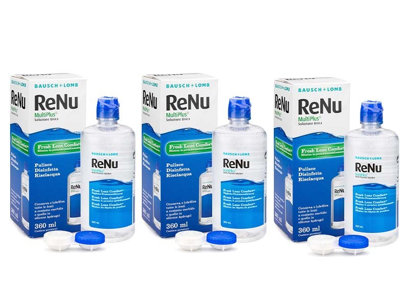ReNu MultiPlus 3 x 360 ml with cases | Lentiamo